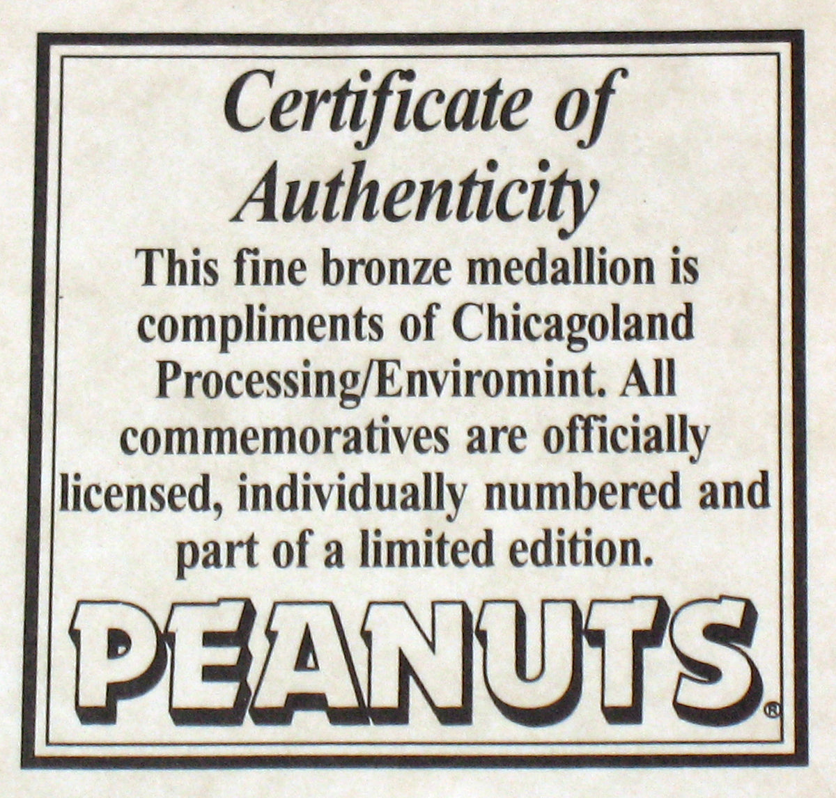 Peanuts Limited-Edition Bronze Coin (Sports Commemoratives Series - Ho ...