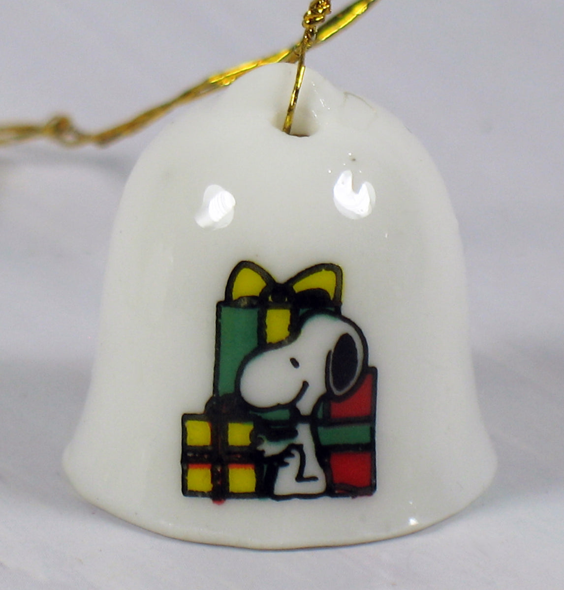 Peanuts Micro Porcelain Bell Ornament - Snoopy's Gifts (Only 1" High ...