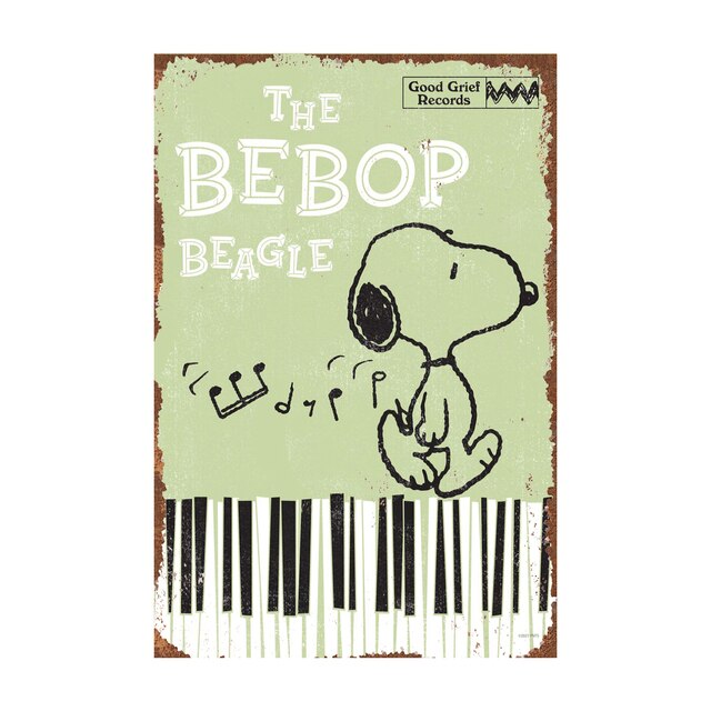 Snoopy Tin Wall Sign With Weathered Look - The Bebop Beagle ...